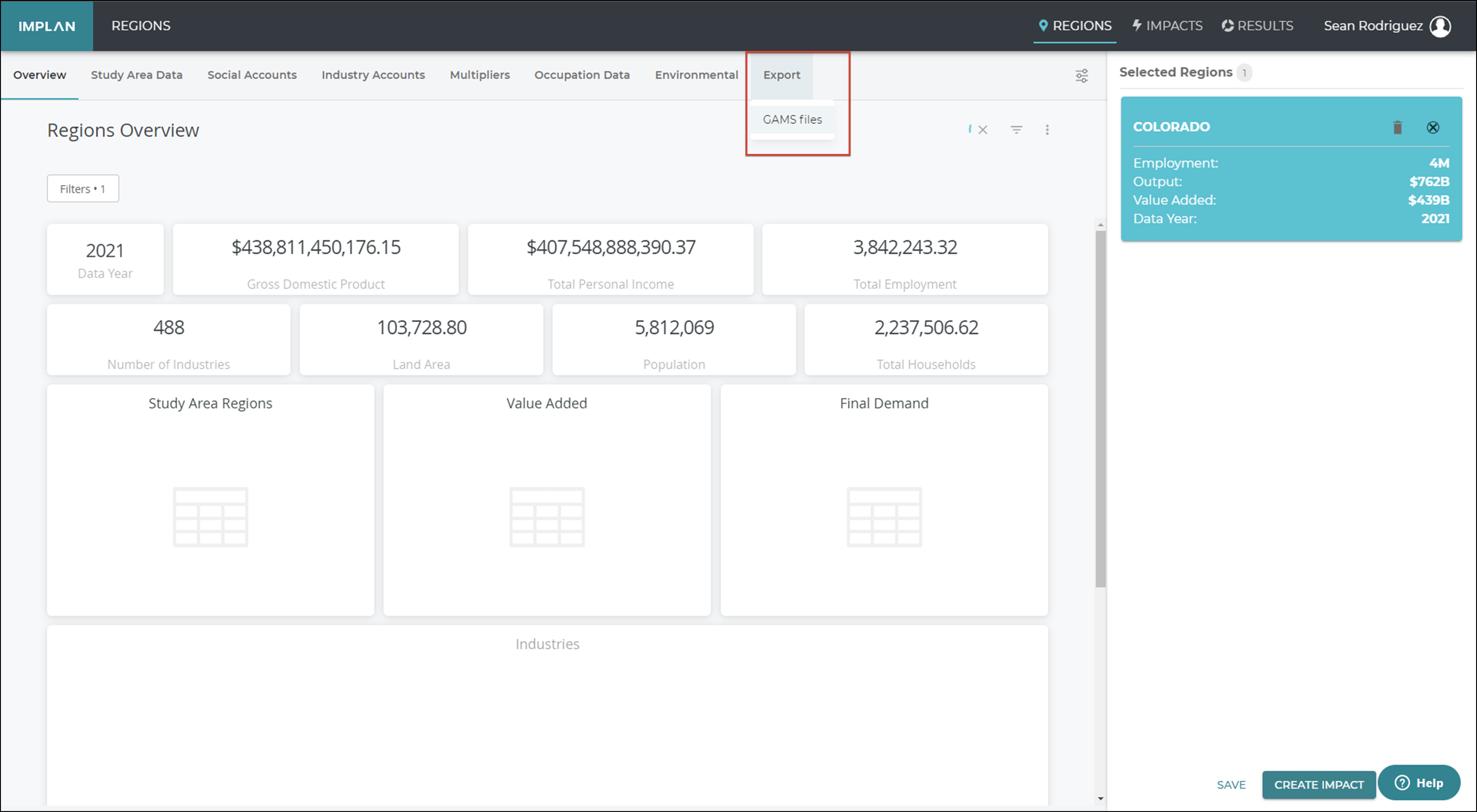 Exporting Data from IMPLAN to GAMS – IMPLAN - Support