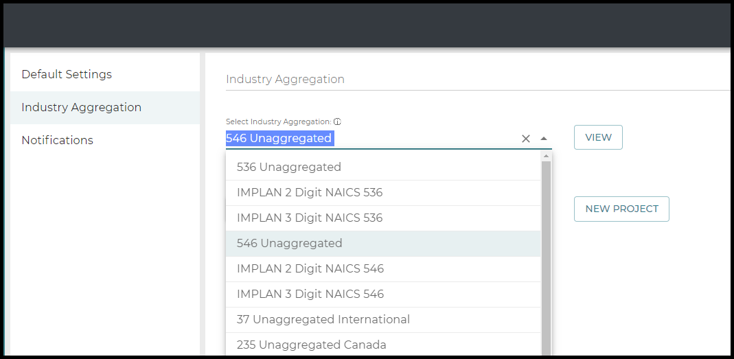 Industry Aggregation – IMPLAN - Support