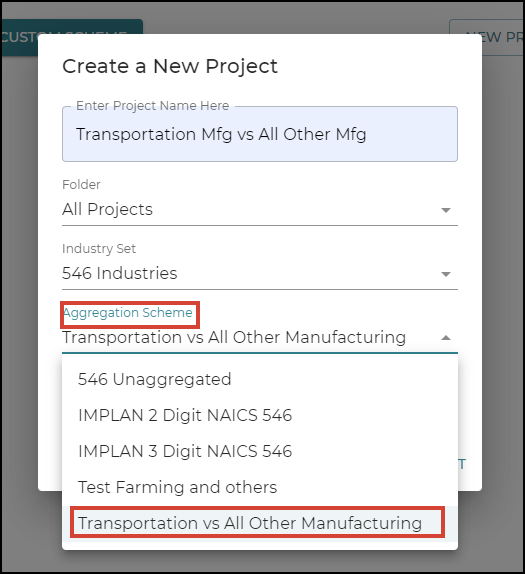 Industry Aggregation – IMPLAN - Support