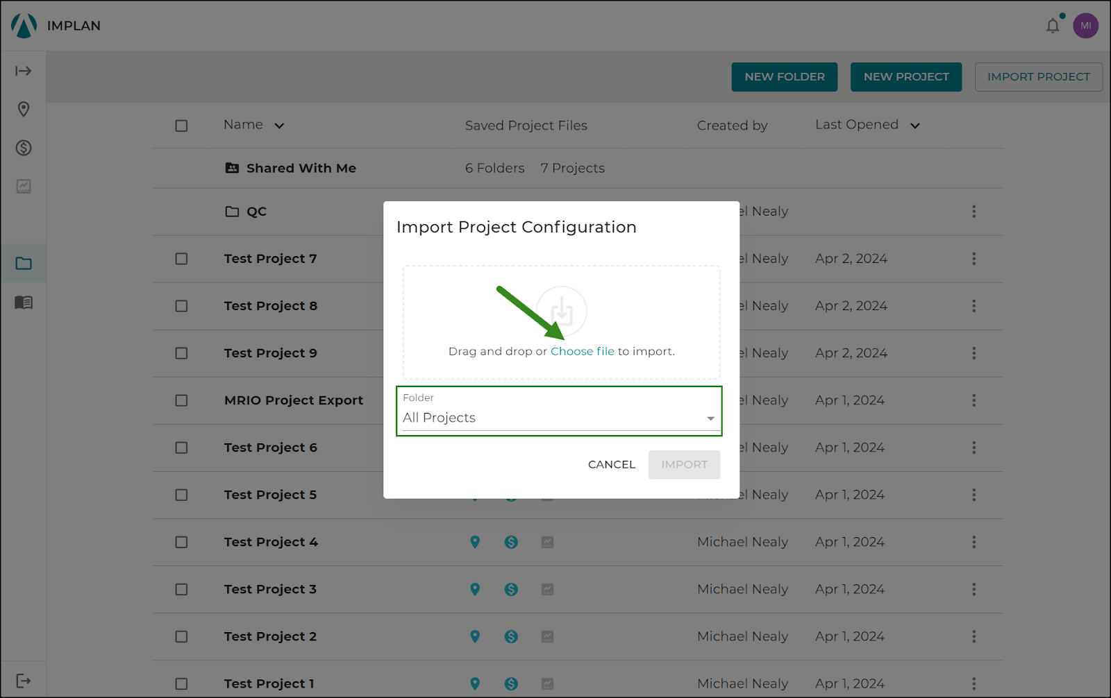 Importing & Exporting IMPLAN Project Configuration – IMPLAN - Support
