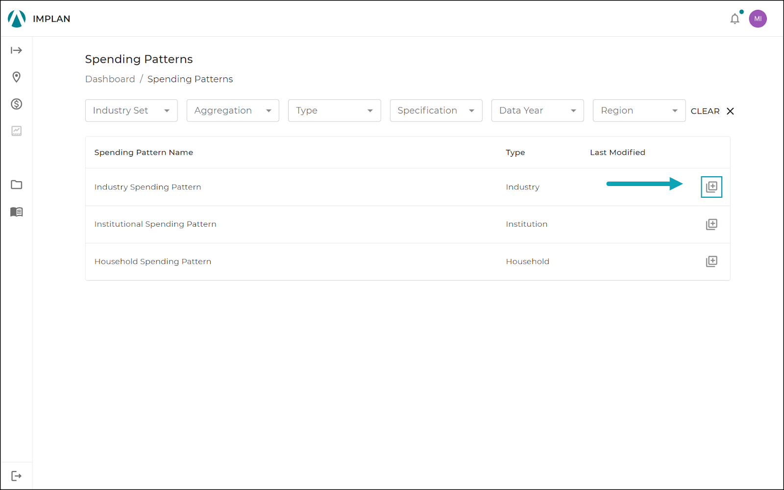Custom Spending Pattern – IMPLAN - Support