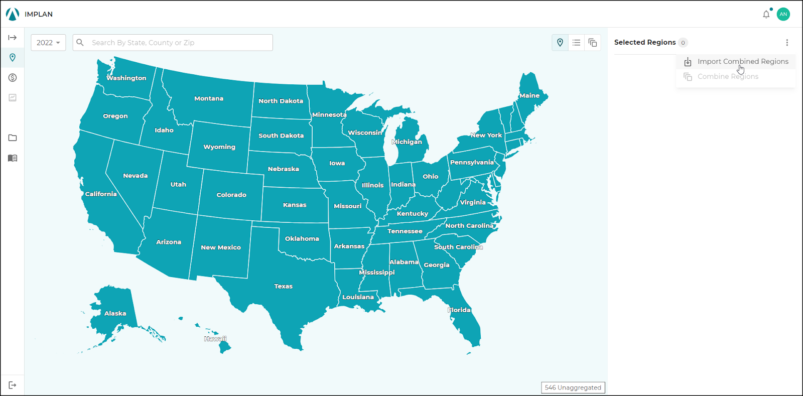 Combining Regions – IMPLAN - Support