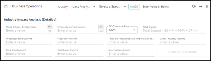Industry Impact Analysis (Detailed) Events – IMPLAN - Support