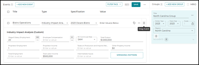 Industry Impact Analysis (Custom) Events – IMPLAN - Support