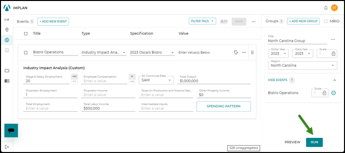 Industry Impact Analysis (Custom) Events – IMPLAN - Support